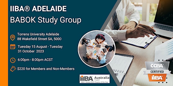 IIBA® Adelaide - BABOK® Study Group! - 23 OCT 2023