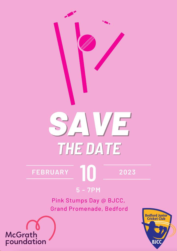 Bedford Junior Cricket Club Pink Stumps Day 2023 - 10 FEB 2023